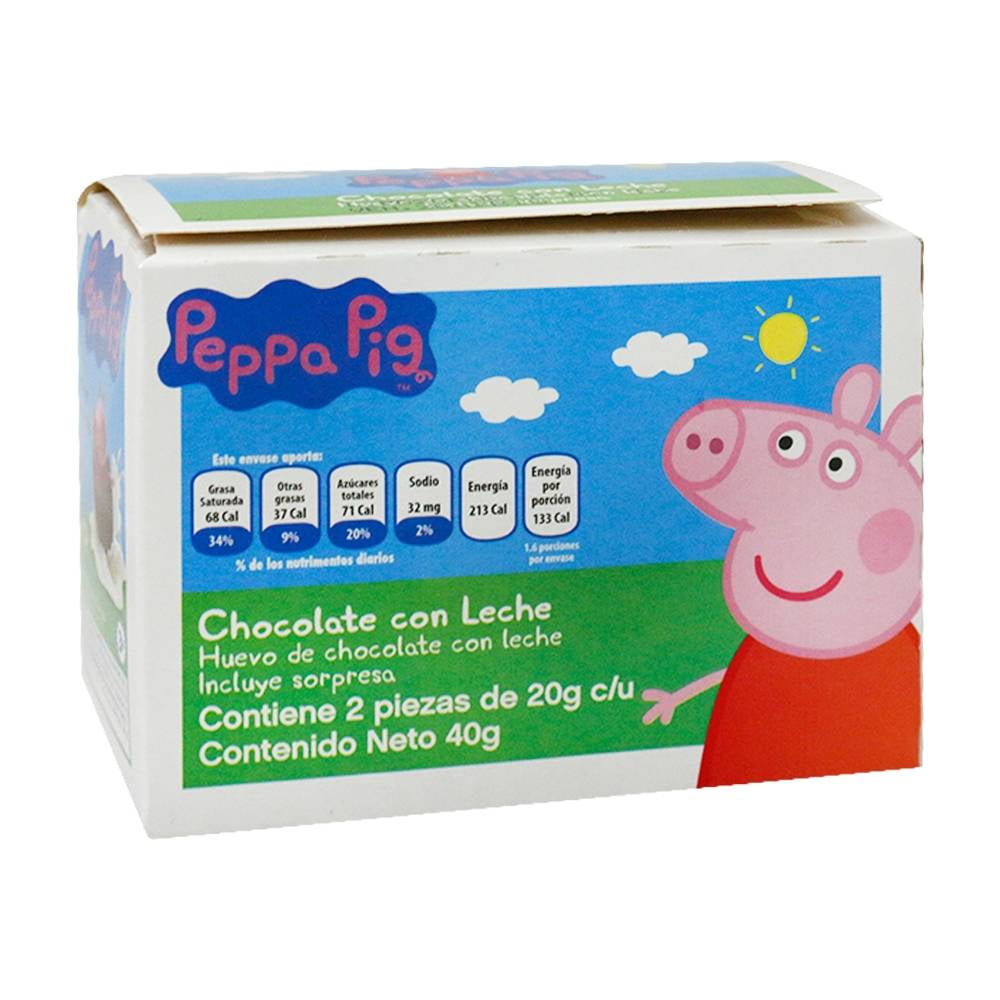 Huevo de chocolate Grezon Peppa Pig, 2 pzas de 20 g c/u | Walmart en línea