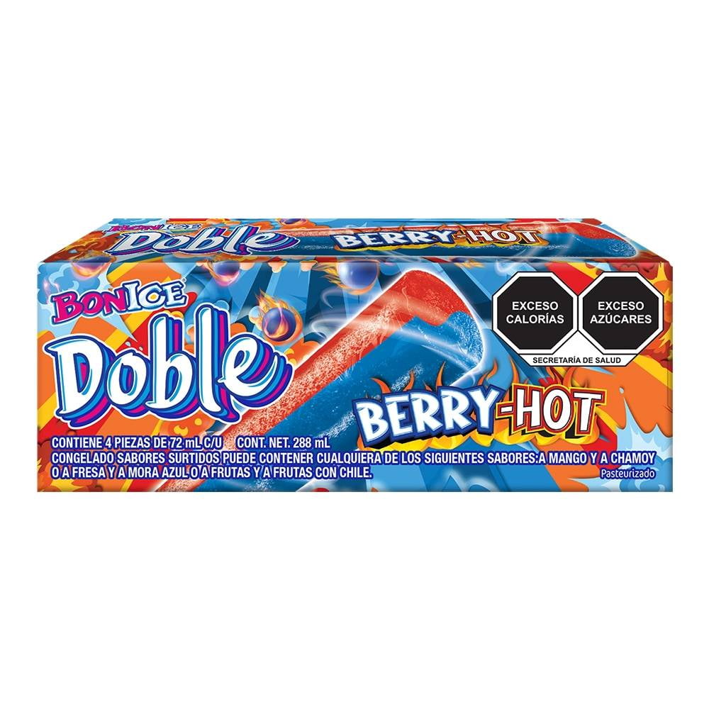 Congelado Bonice doble berry hot 4 pzas de 72 ml c/u | Walmart en línea