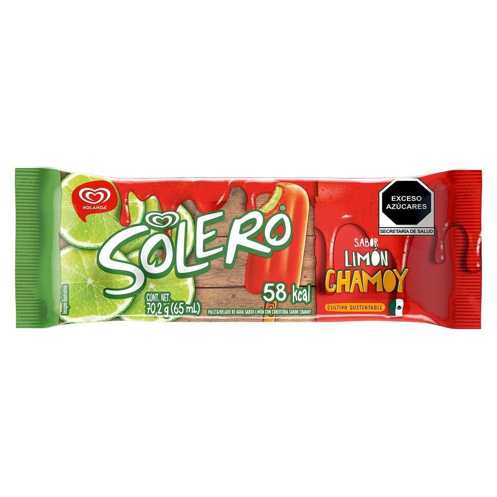 Paleta helada Holanda Solero sabor limón chamoy 65 ml | Walmart en línea