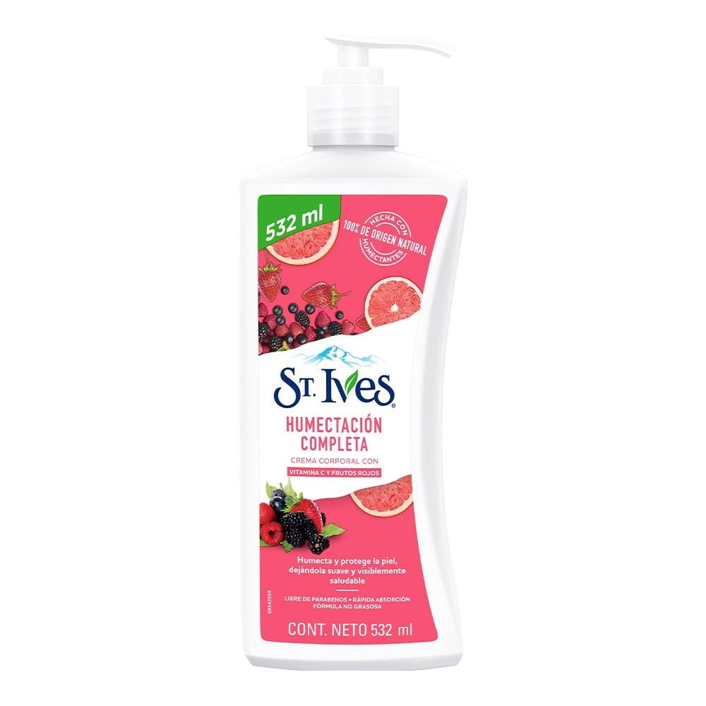 Crema corporal St. Ives humectacion completa vitamina C y frutos rojos ...