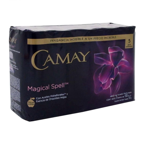 Jabón de tocador Camay magical spell esencia de orquídea negra 5 pzas ...
