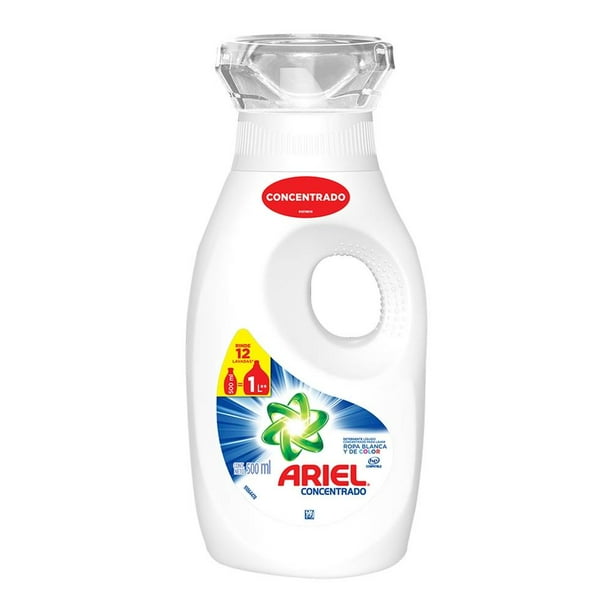 Detergente líquido Ariel power liquid para ropa blanca y de color 500 ...