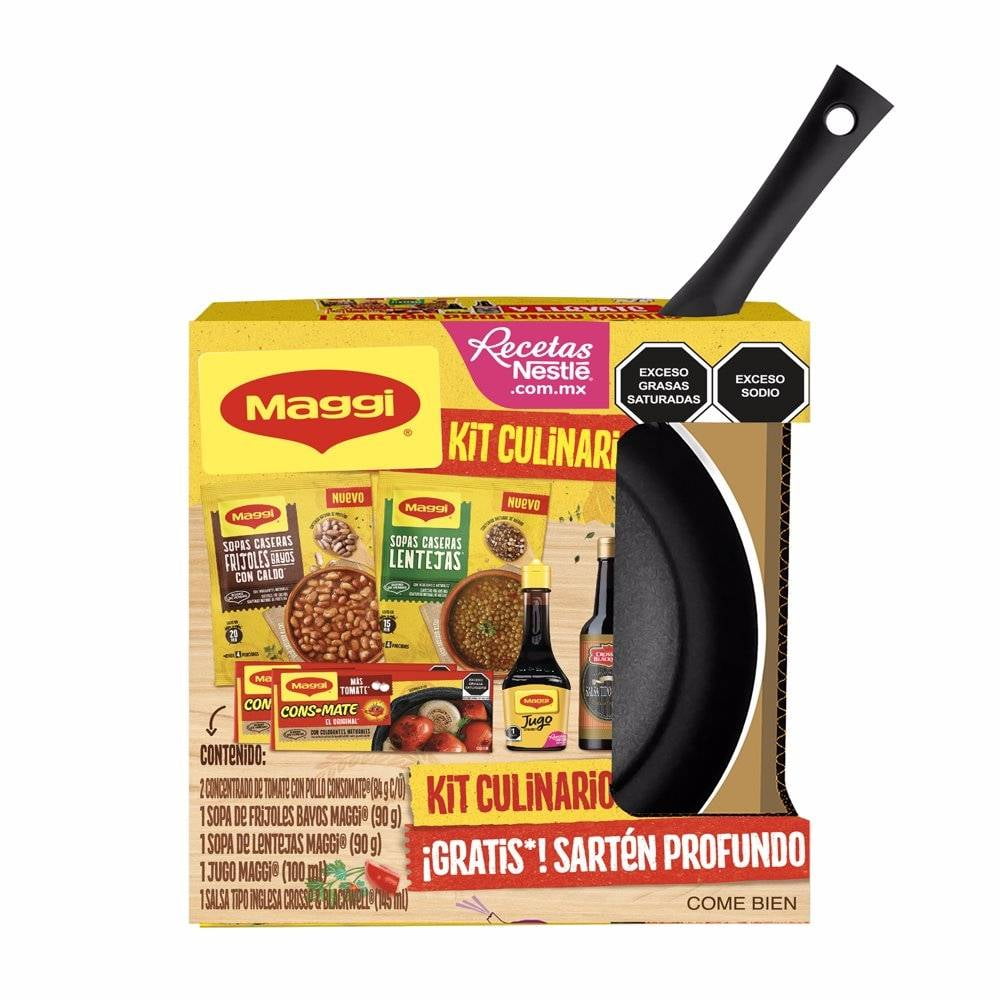 Kit culinario Maggi más sartén 6 pzas | Walmart en línea