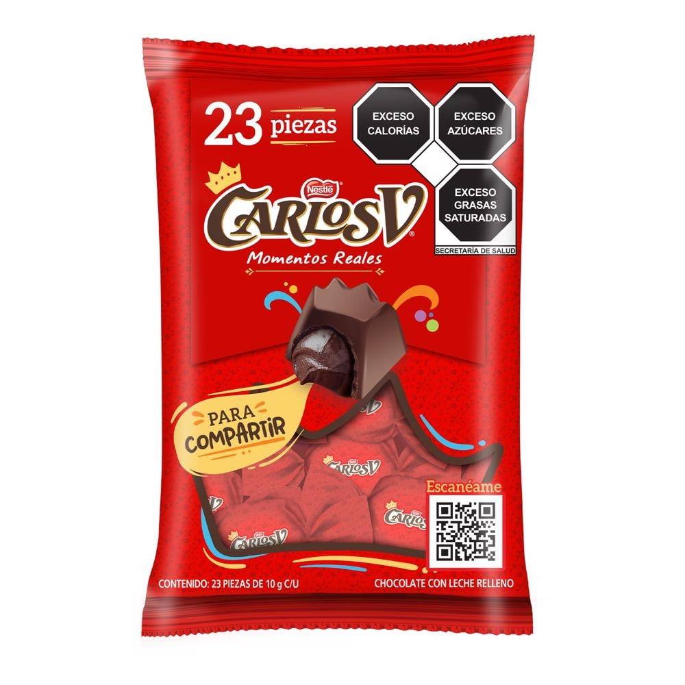 Chocolate Carlos V con relleno 23 pzas de 10 g c/u | Walmart en línea