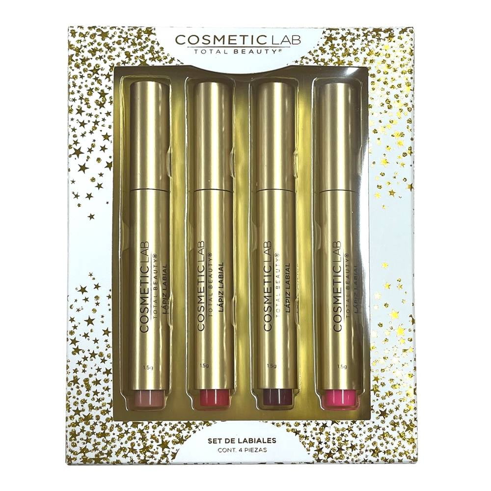 Set de labiales Cosmetic Lab Total Beauty 4 pzas | Walmart en línea