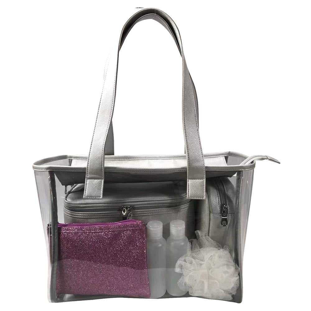 Set de viaje Cosmetic Lab Traditional morado y plateado 7 pzas ...
