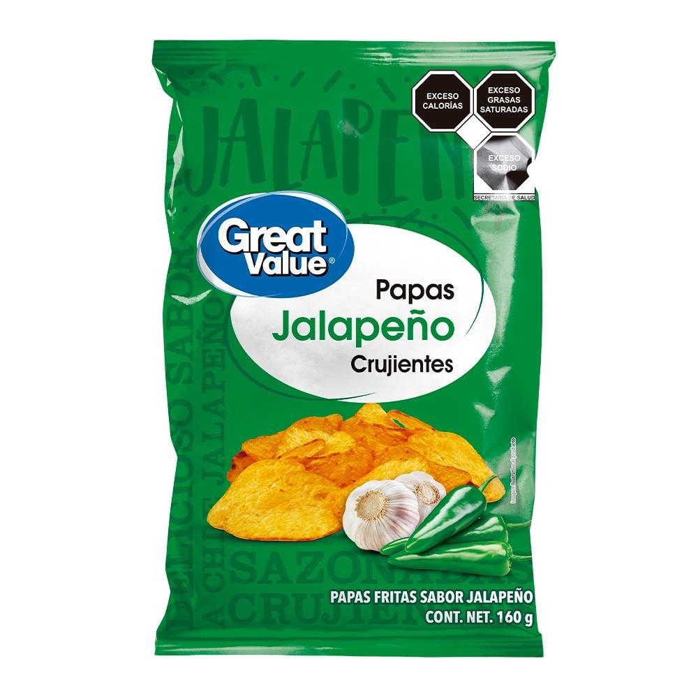 Papas fritas Great Value jalapeño 160 g || Bodega Aurrera Despensa a tu ...