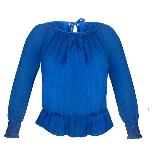 Blusa George Talla CH Smock en Cintura Azul | Walmart en línea