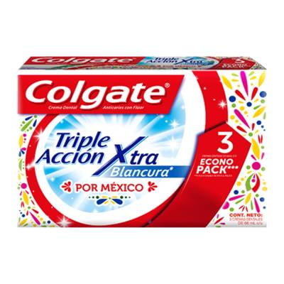 Crema dental Colgate Triple Acción por México 3 econopack de 66 ml c/u ...