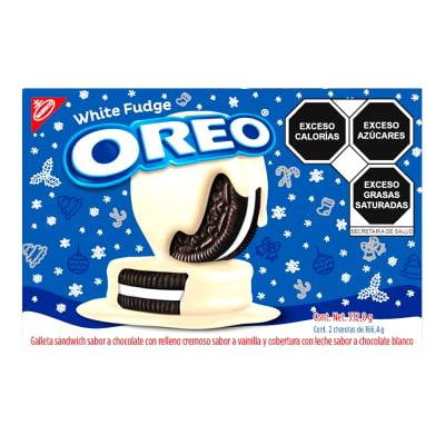 Galletas Oreo white fudge con cobertura sabor chocolate blanco 332.8 g ...