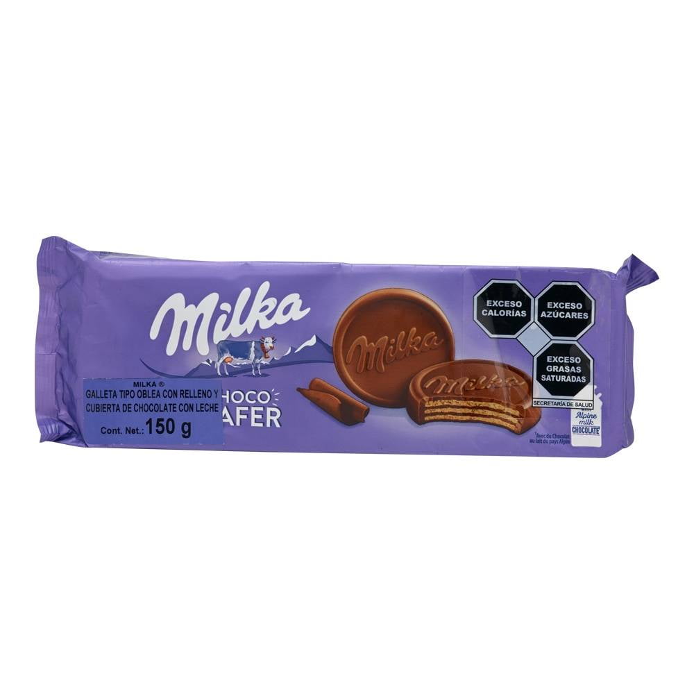 Galletas Milka tipo oblea con relleno y cobertura sabor chocolate 150 g ...