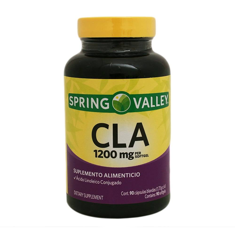 Suplemento alimenticio Spring Valley CLA 1200 mg 90 cápsulas | Walmart ...