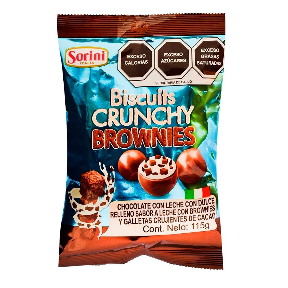Chocolates con leche Sorini Italia Biscuits Crunchy brownies 115 g ...