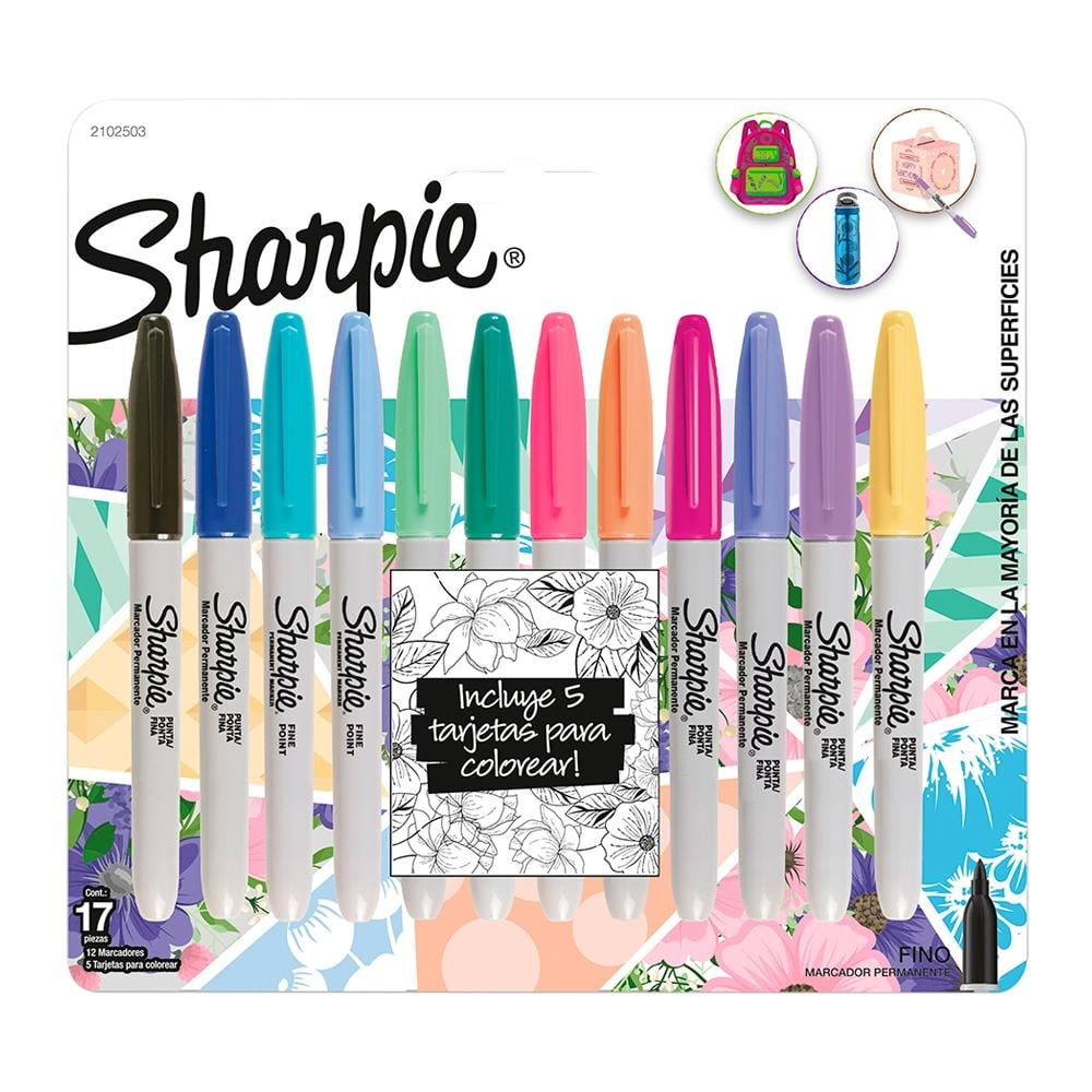 Marcadores Sharpie varios colores 12 pzas | Walmart en línea