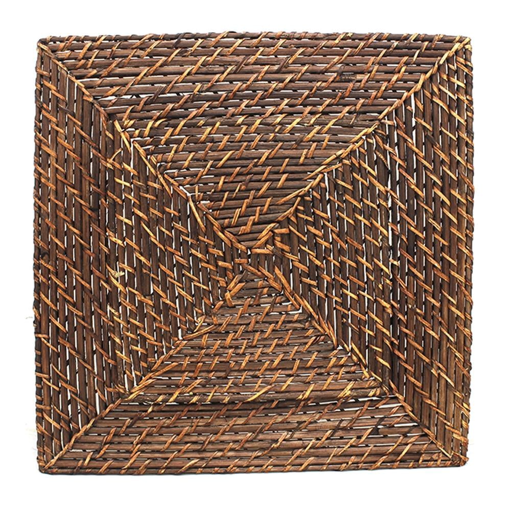 Base para plato Select Edition Salome Weave de Mimbre Cuadrado ...