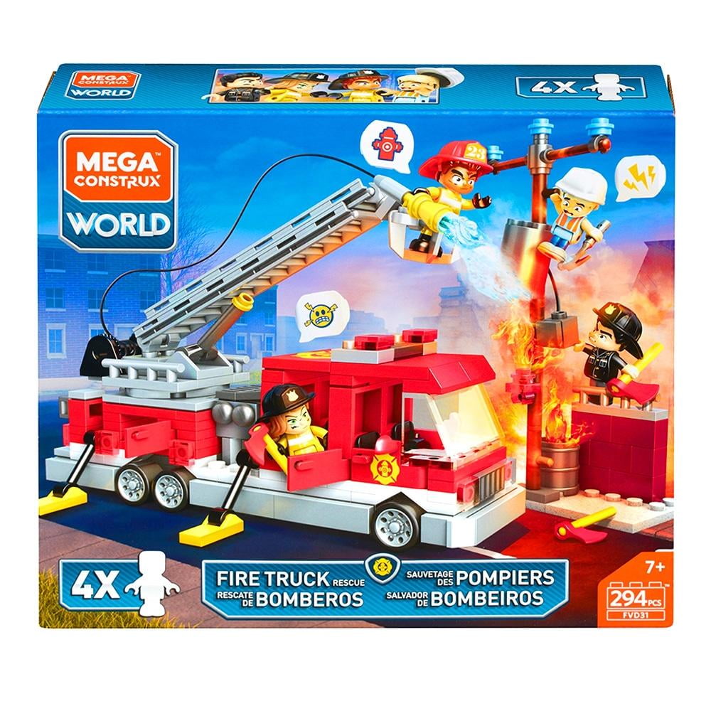 Set de Construcción Mega Construx World Rescate de Bomberos | Walmart ...