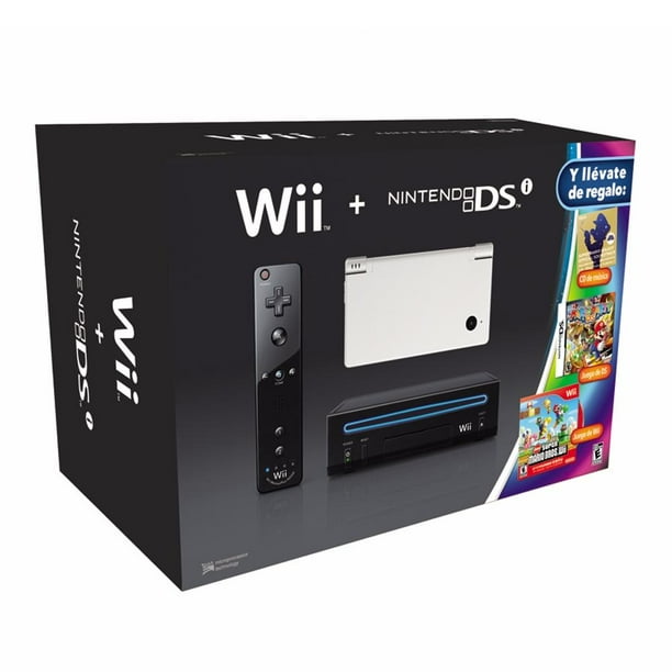 Consola Nintendo Wii Negro más Nintendo DSi Blanco | Walmart en línea