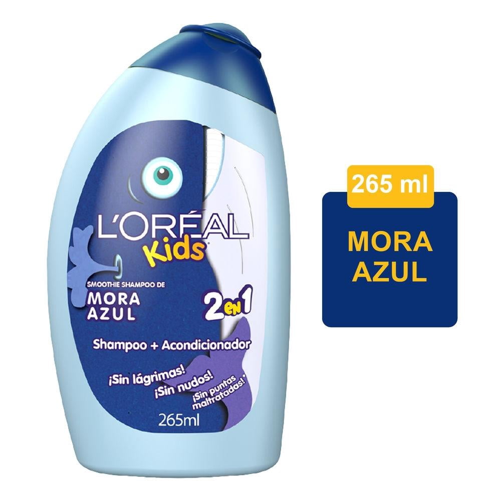 Shampoo L'Oréal Kids 2 en 1 smoothie mora azul 265 ml | Walmart en línea