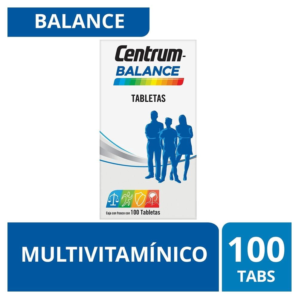 Multivitamínico Centrum tabletas 100 pzas | Bodega Aurrera en línea