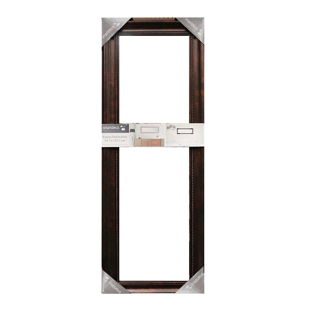 Espejo decorativo Smartdecó marco café 53.7 cm x 147.7 cm 1 pza ...