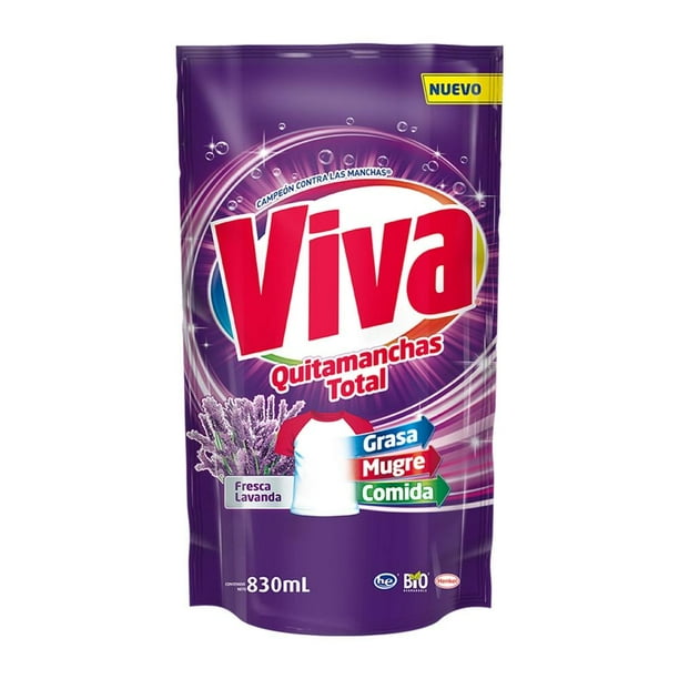 Detergente líquido Viva lavanda quitamanchas total 830 ml | Walmart en ...