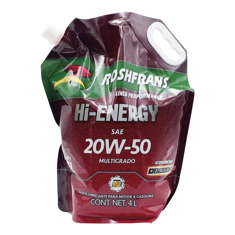 Aceite lubricante Roshfrans para motores a gasolina SAE 20W - 50 ...