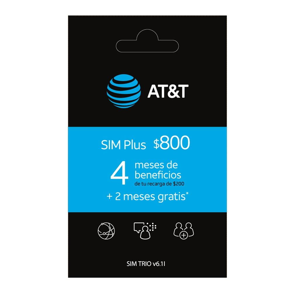 SIM Card AT&T Plus $800 | Walmart en línea