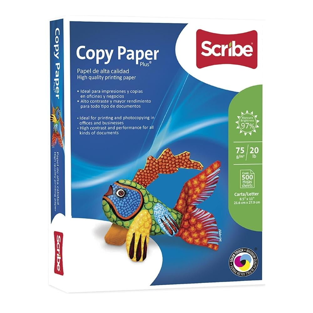 Paquete de hojas tamaño carta Scribe 500 Hojas | Walmart en línea