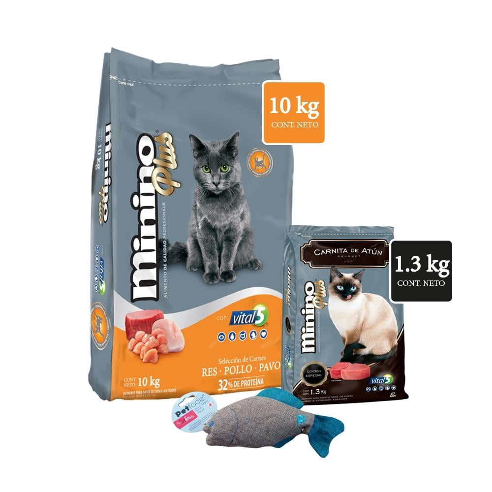 Alimento Para Gato Minino Plus 10 kg bundle | Bodega Aurrera en línea
