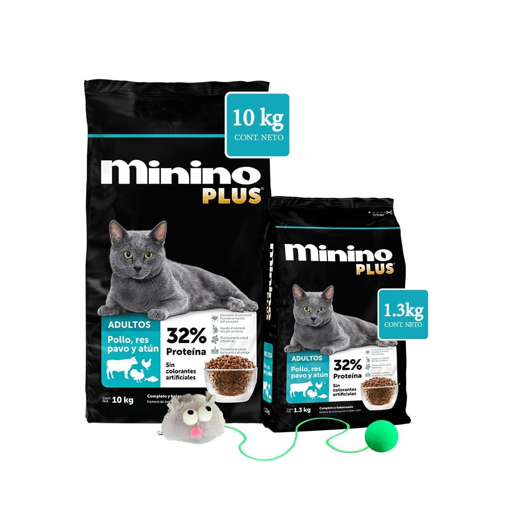 Croqueta para gato Minino Plus 10 kg bundle | Walmart en línea