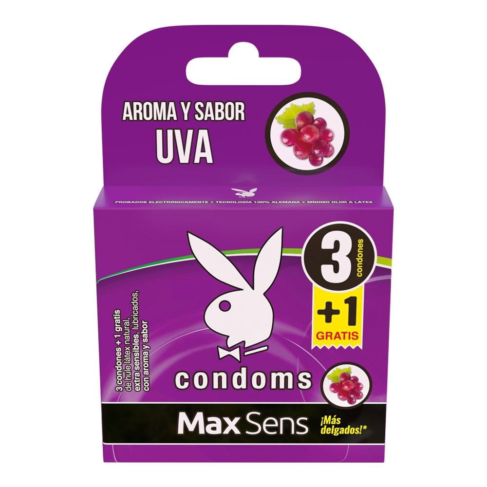 Condón Playboy Maxsens Maxsens Uva 3 piezas | Walmart en línea