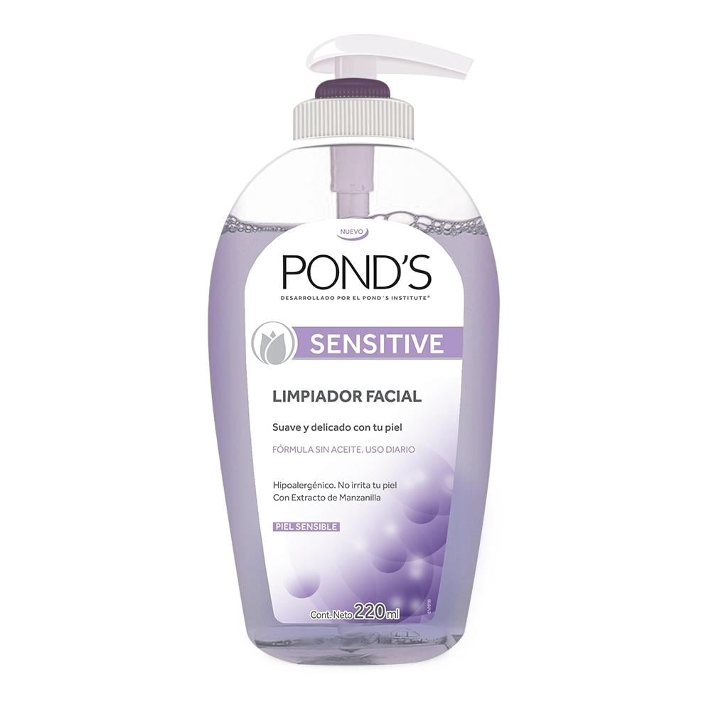 Limpiador facial Pond's sensitive piel sensible 220 ml | Walmart en línea