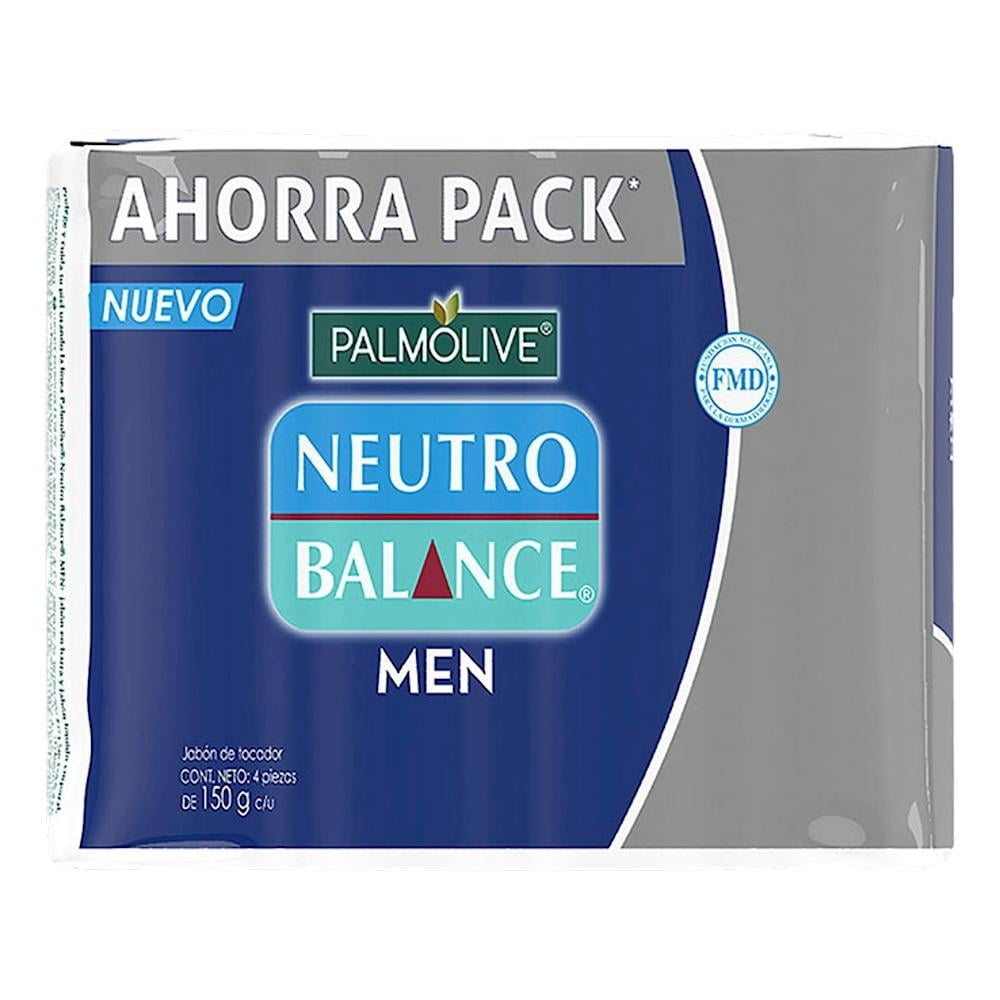 Jabón de tocador Palmolive Neutro Balance men 4 pzas de 150 g c/u ...