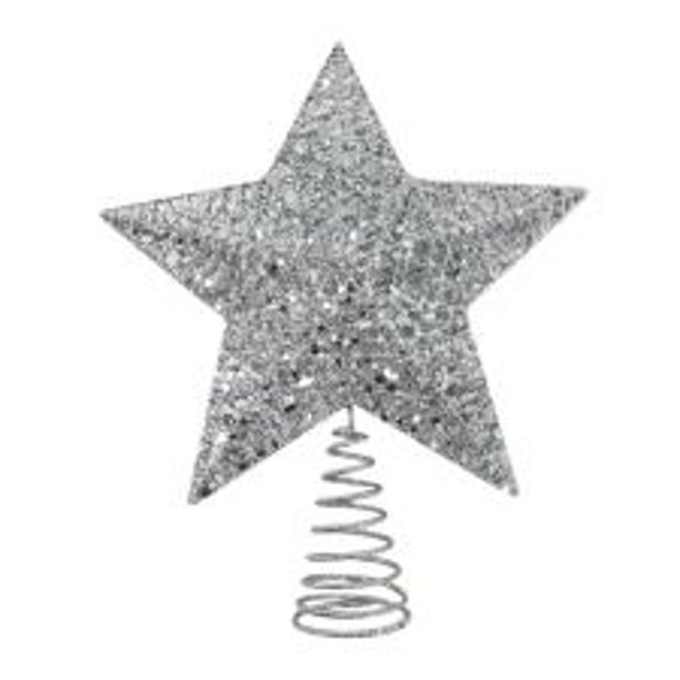 Punta de Árbol Tradicional en Forma de Estrella Color Plata | Walmart ...
