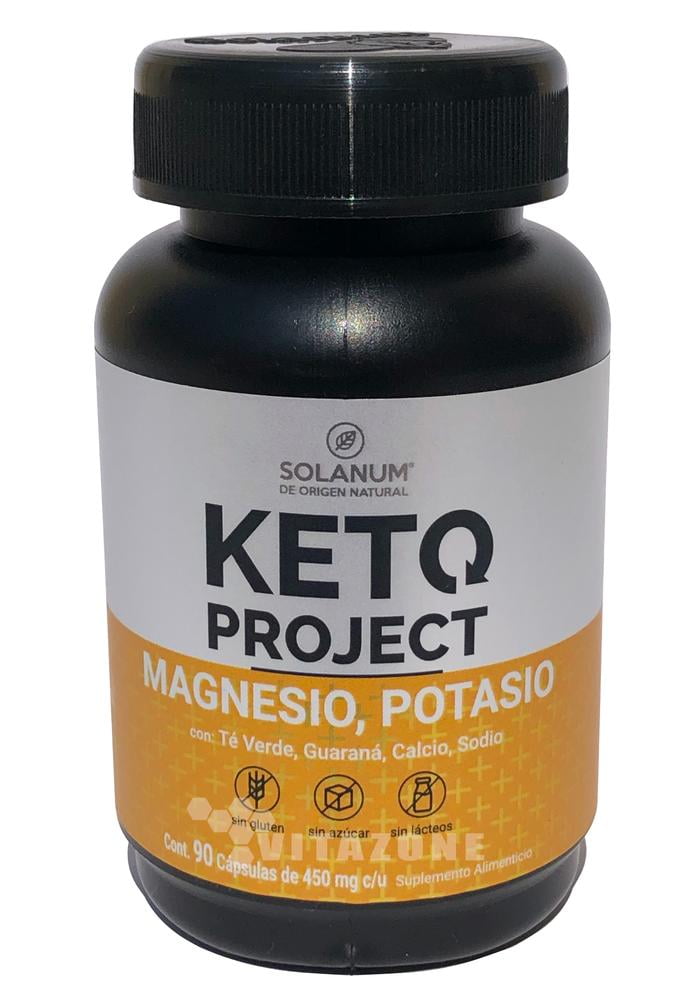 Suplemento alimenticio Solanum Keto Project magnesio potasio 120 cápsulas | Bodega Aurrera en línea