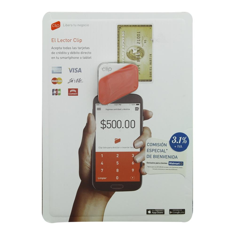 Terminal Punto de Venta Clip acepta todas las tarjetas de crédito o ...