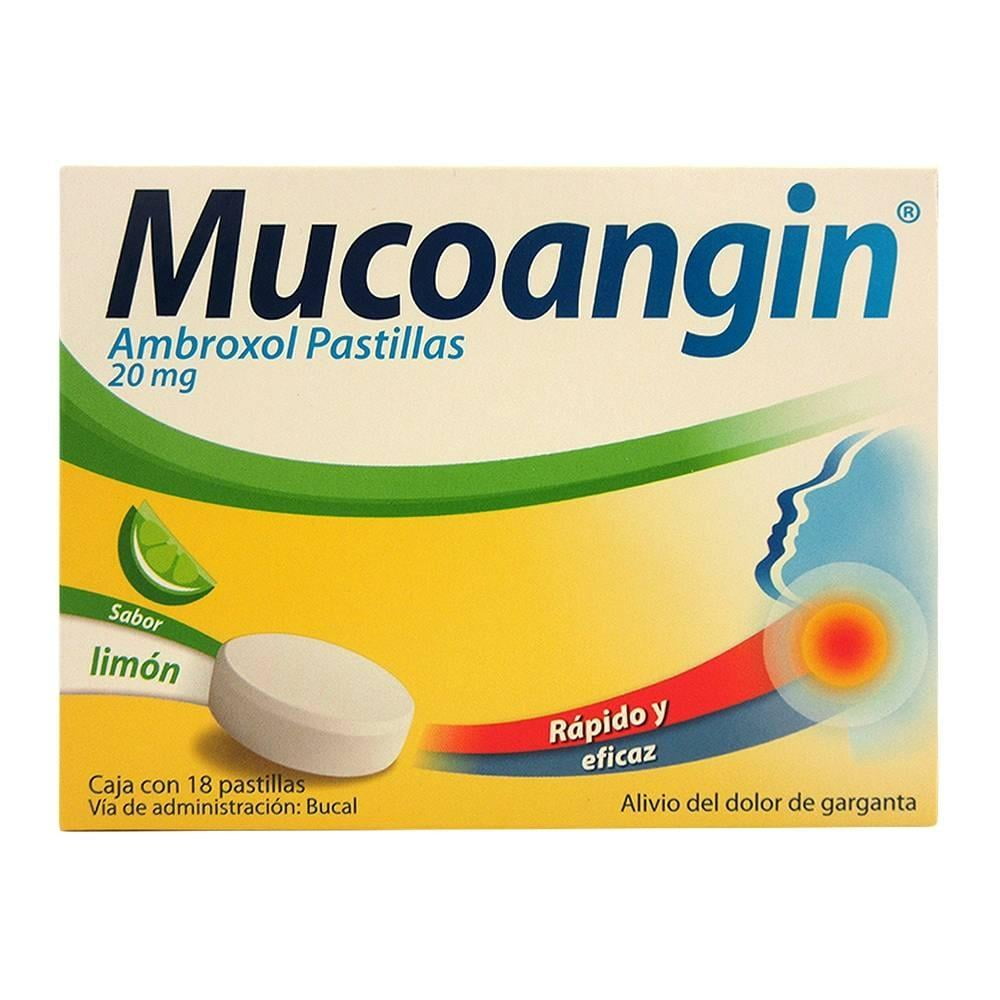 Mucoangin 20 mg sabor limón 18 pastillas | Walmart en línea