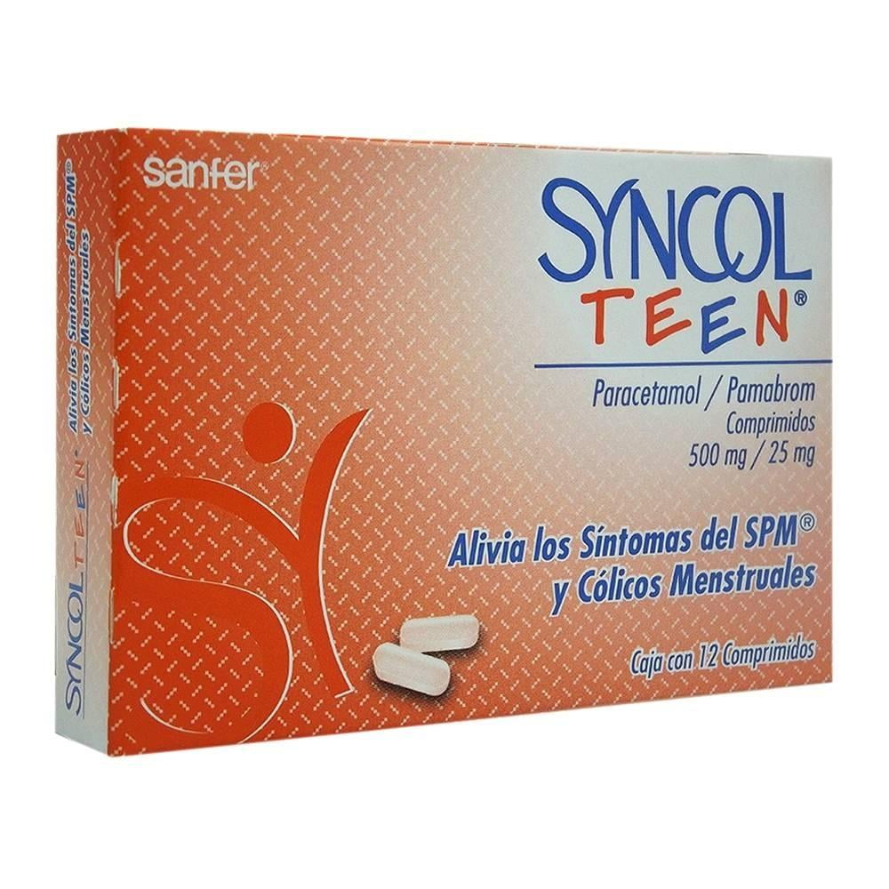 Antiespasmódico Syncol Teen comprimidos 12 pzas | Walmart en línea