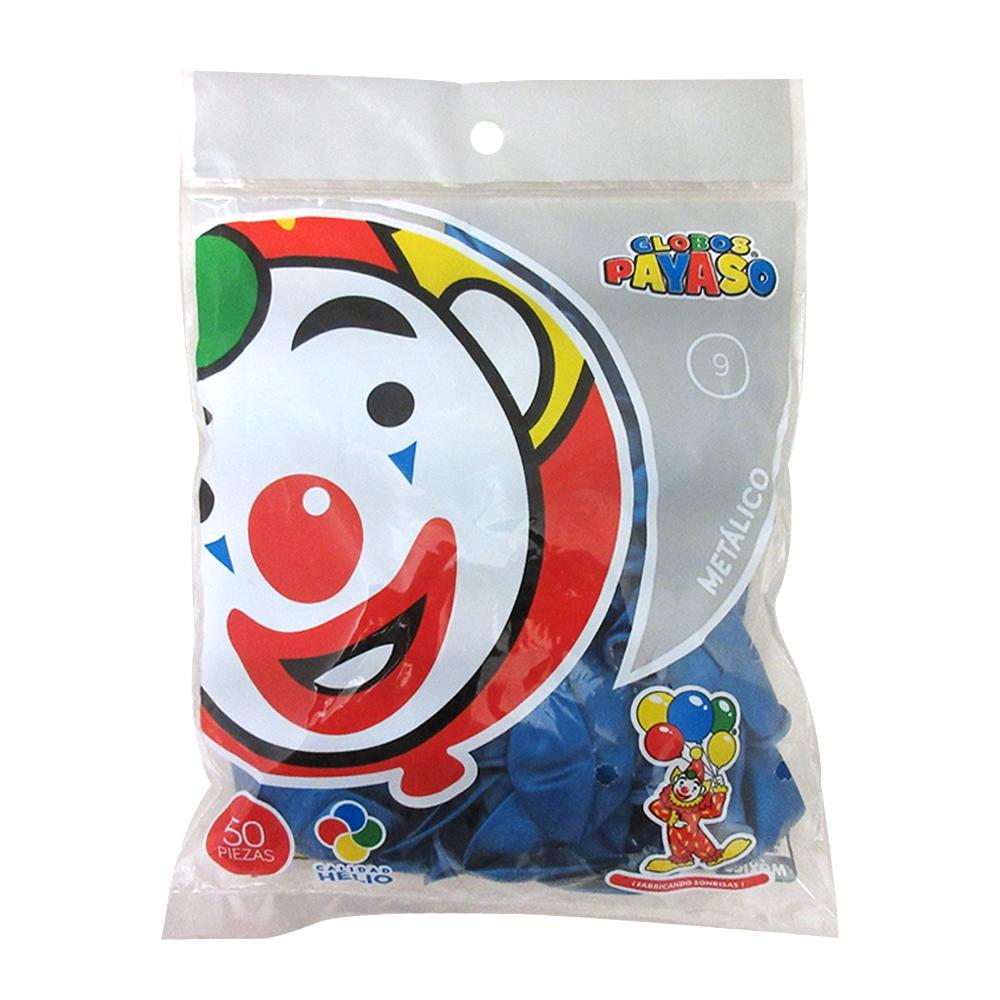 Bolsa de globos Globos Payaso No. 9 azul metálico | Walmart en línea