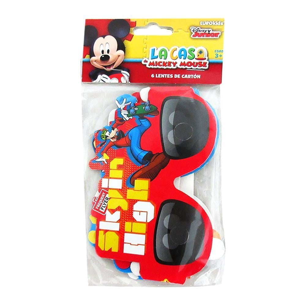 Lentes Euro Kids Mickey Mouse de cartón 1 paquete con 6 pzas | Walmart ...